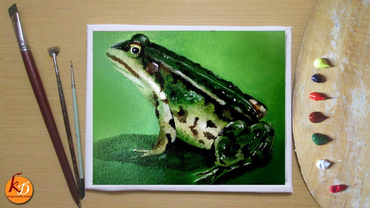 Acrylic painting of frog | Episode #052 - YouTube