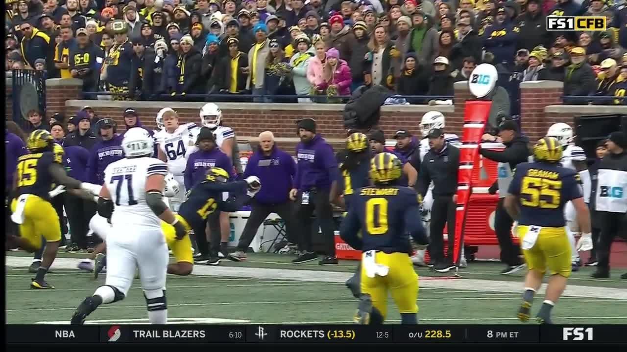Aamir Hall Gets The PICK OFF vs. Northwestern | Michigan Football | 11 ...
