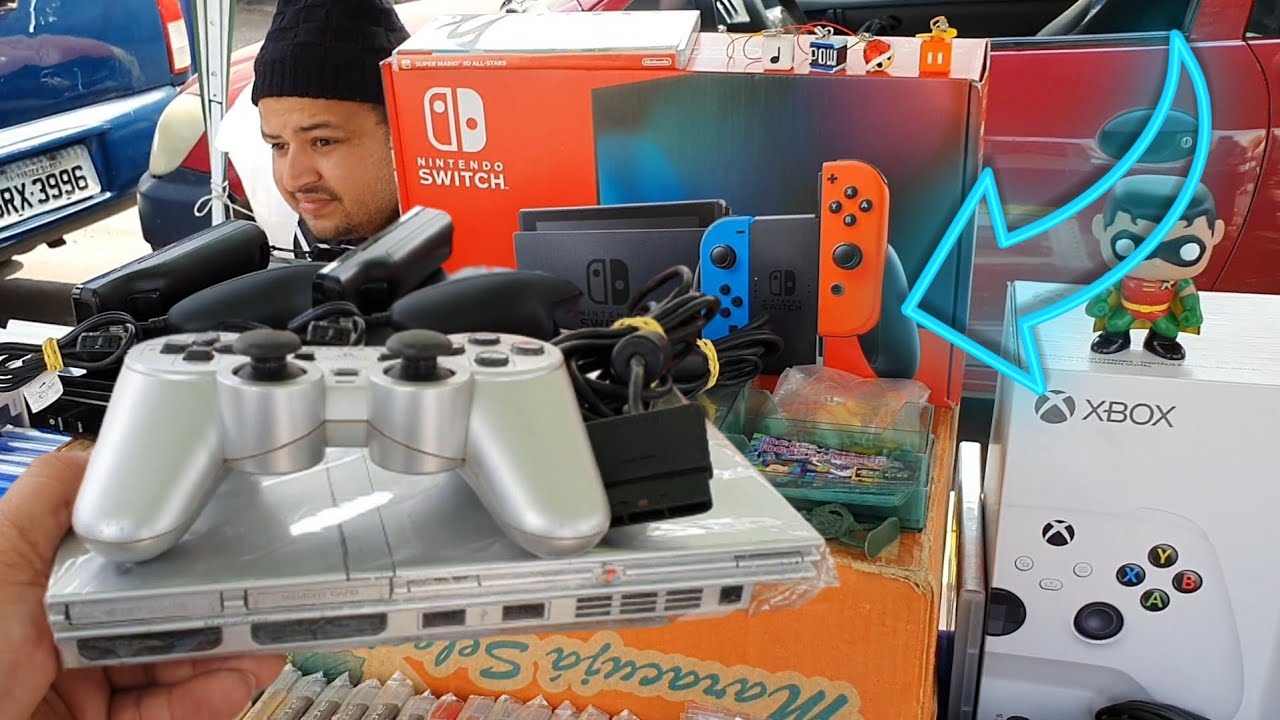 Caçada gamer #336 Xbox Series S Playstation 2 prata jogos ps2 ...