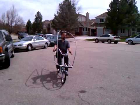 Prototype recumbent fairing frame - YouTube