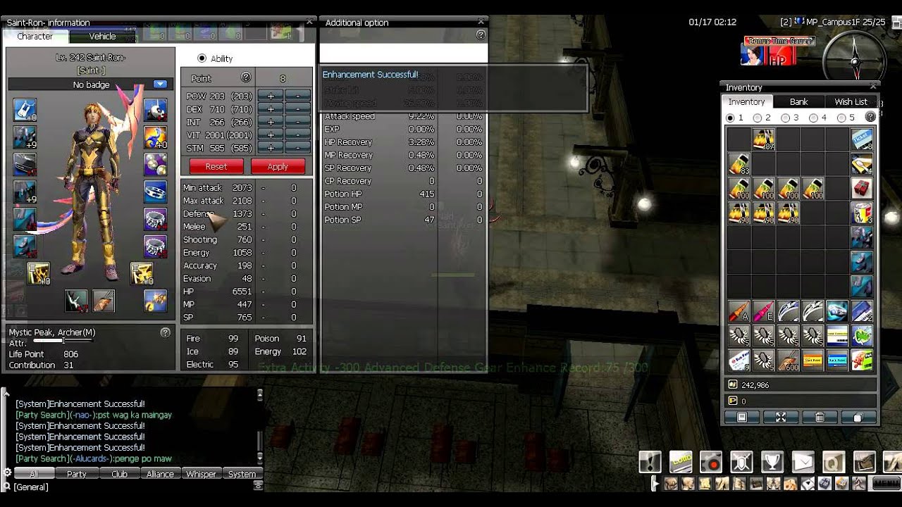 Ran Online GS Armor Enhancement - YouTube