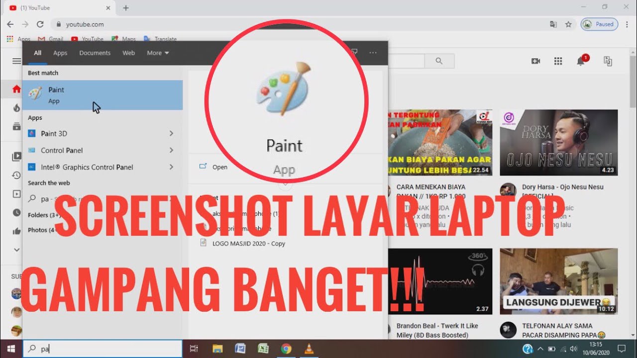 CARA SCREENSHOT LAYAR PC atau LAPTOP AGAR MENJADI FOTO - YouTube