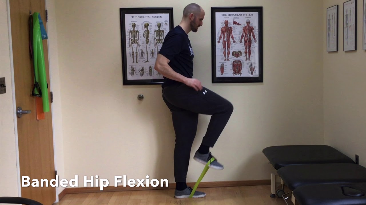 Banded Hip Flexion - YouTube