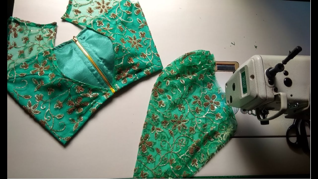 Designer Blouse Cutting | Front Neck Chain Blouse | Chain Blouse ...