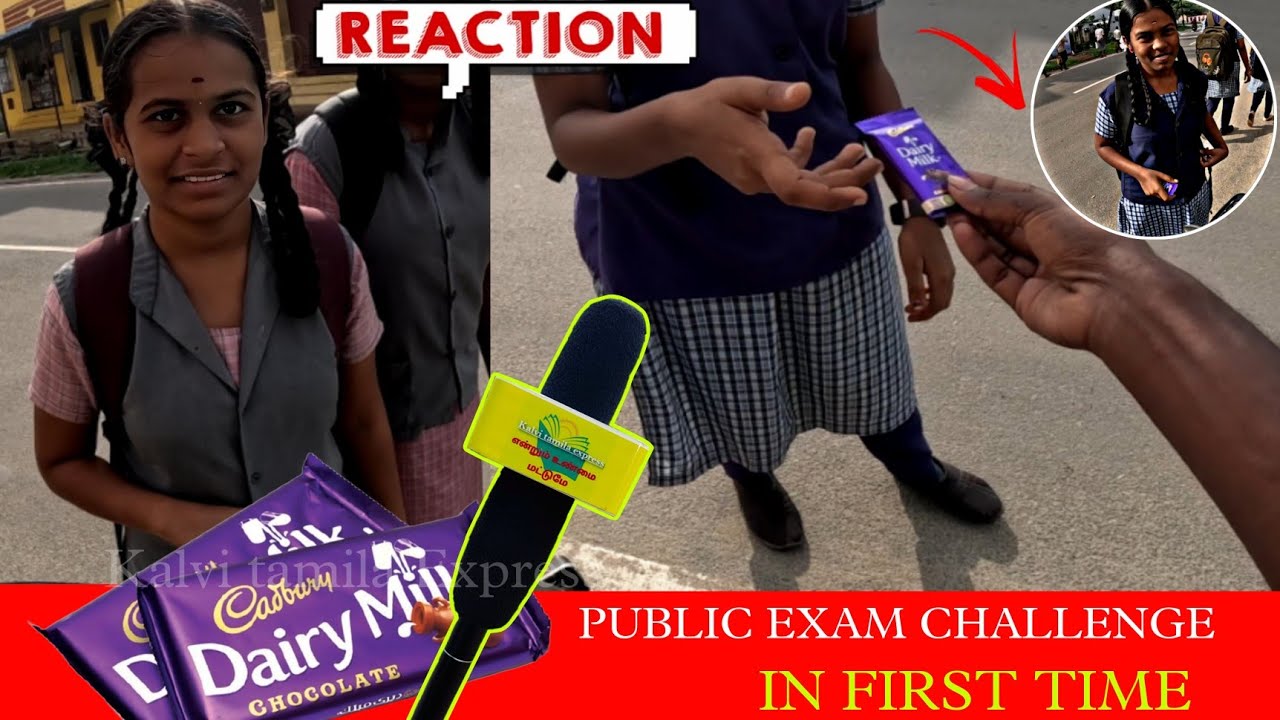 😍😂 Public Exam Challenge | IN FIRST TIME | Dairy Milk Chocolate ...