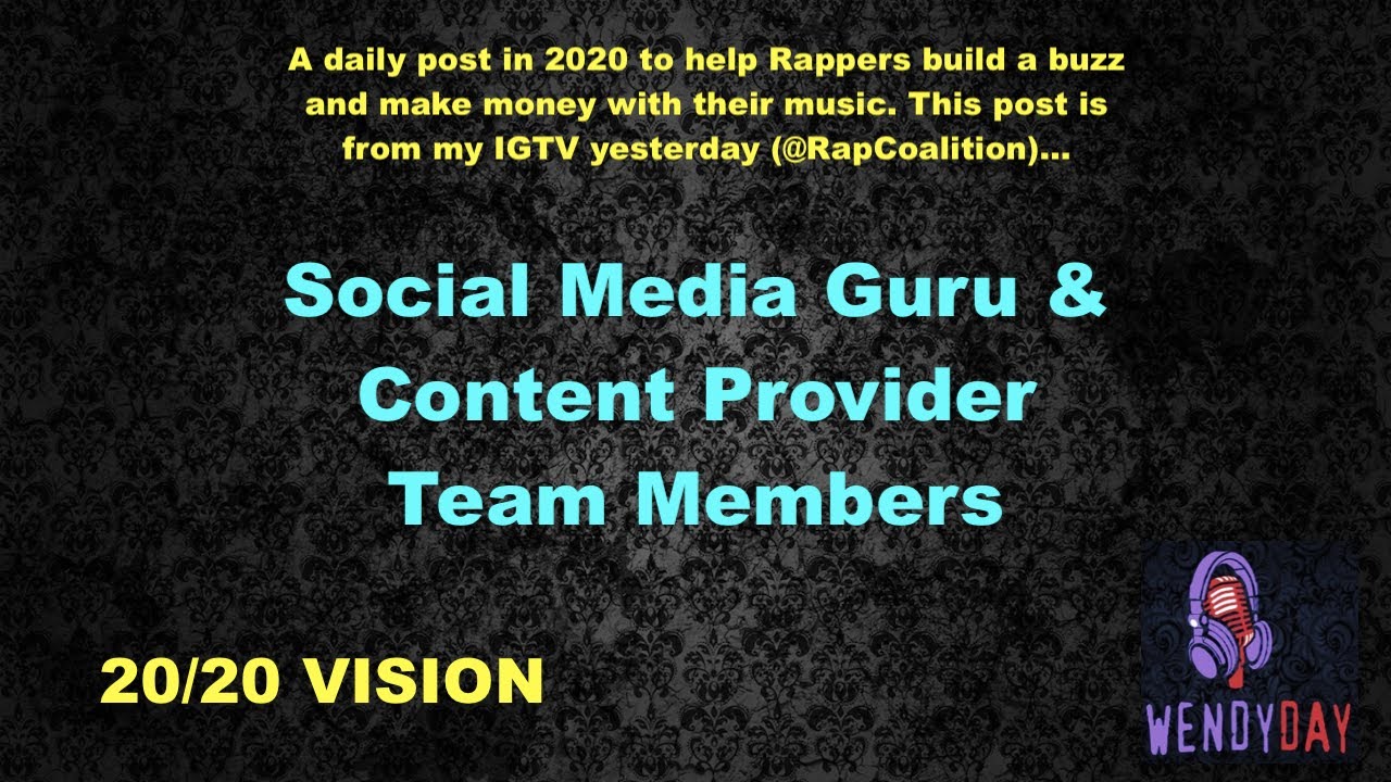 Social Media Guru & Content Provider Team Members :: 20/20 Vision - YouTube