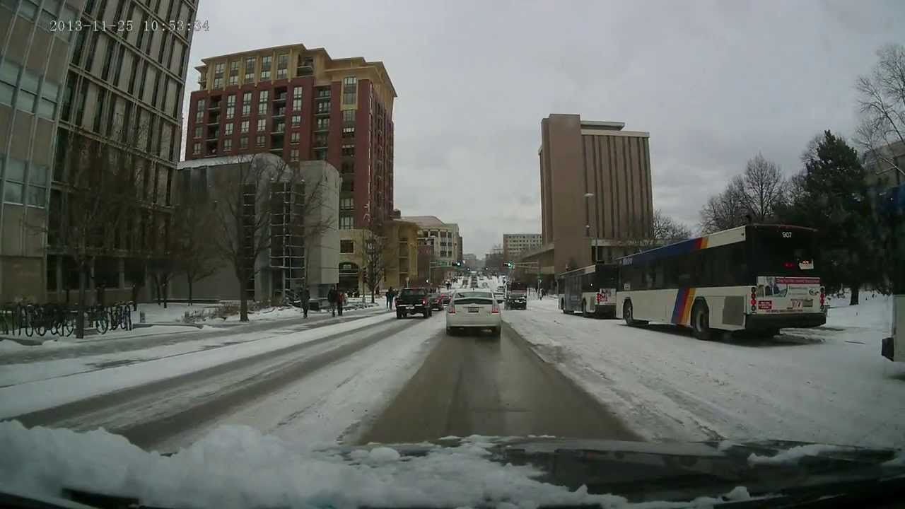 Driving in Madison, WI after the First Major Snowfall - YouTube