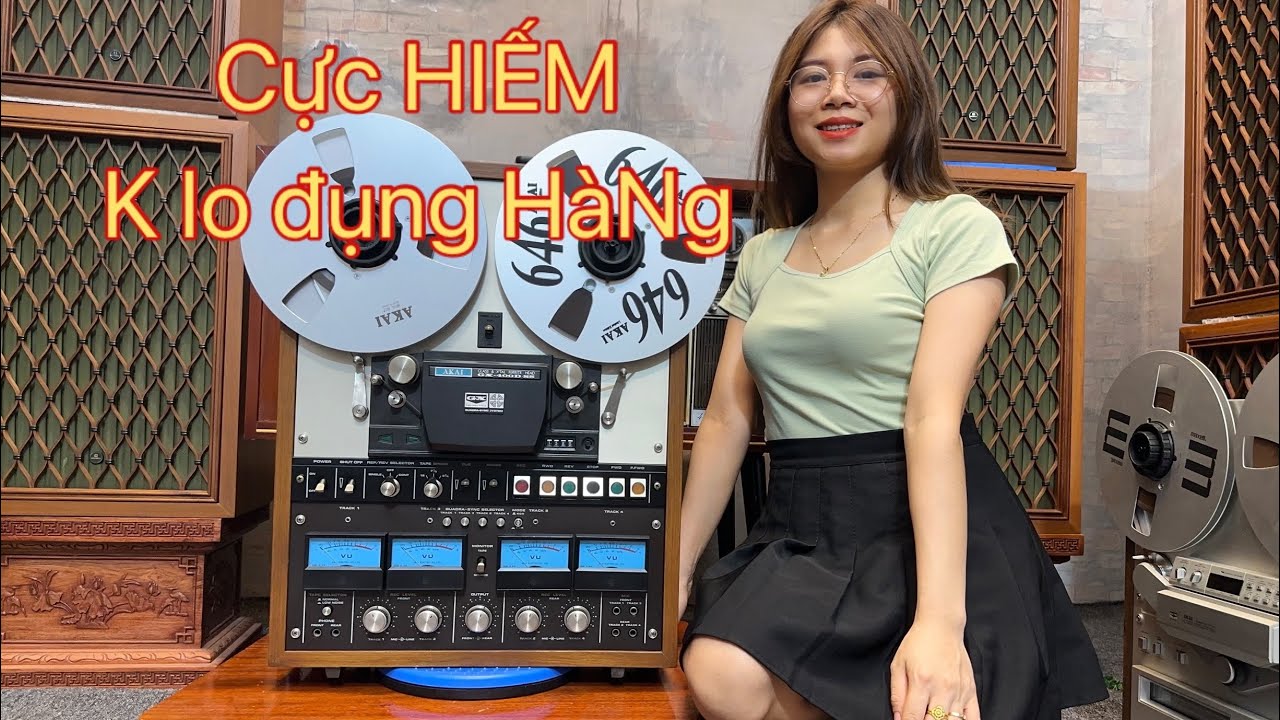 Đầu cối Akai GX-400D.SS hàng hiếm với 4 mắt xanh ngọc, nghe hay bày đẹp ...