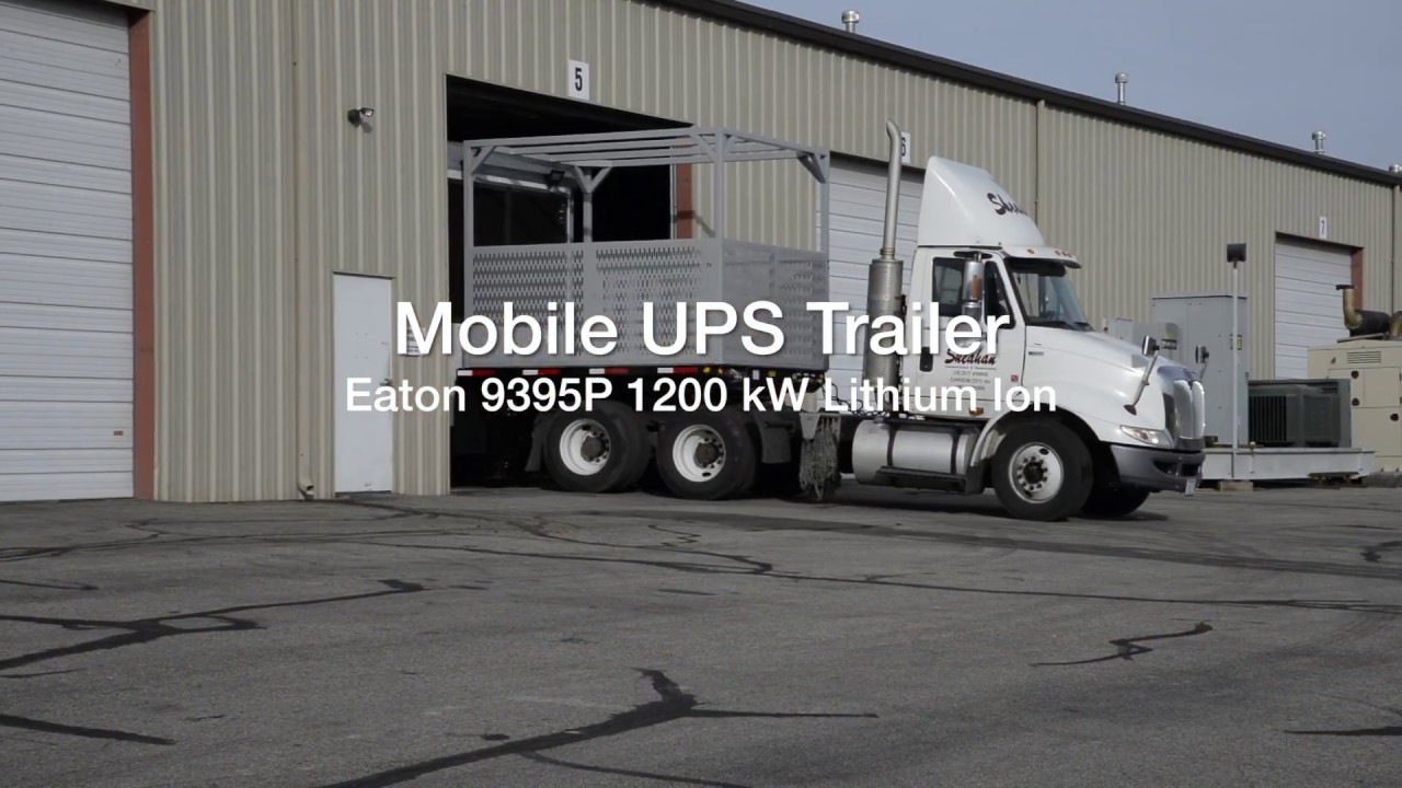 UPS Backup Trailer 1200kW Lithium-Ion - YouTube