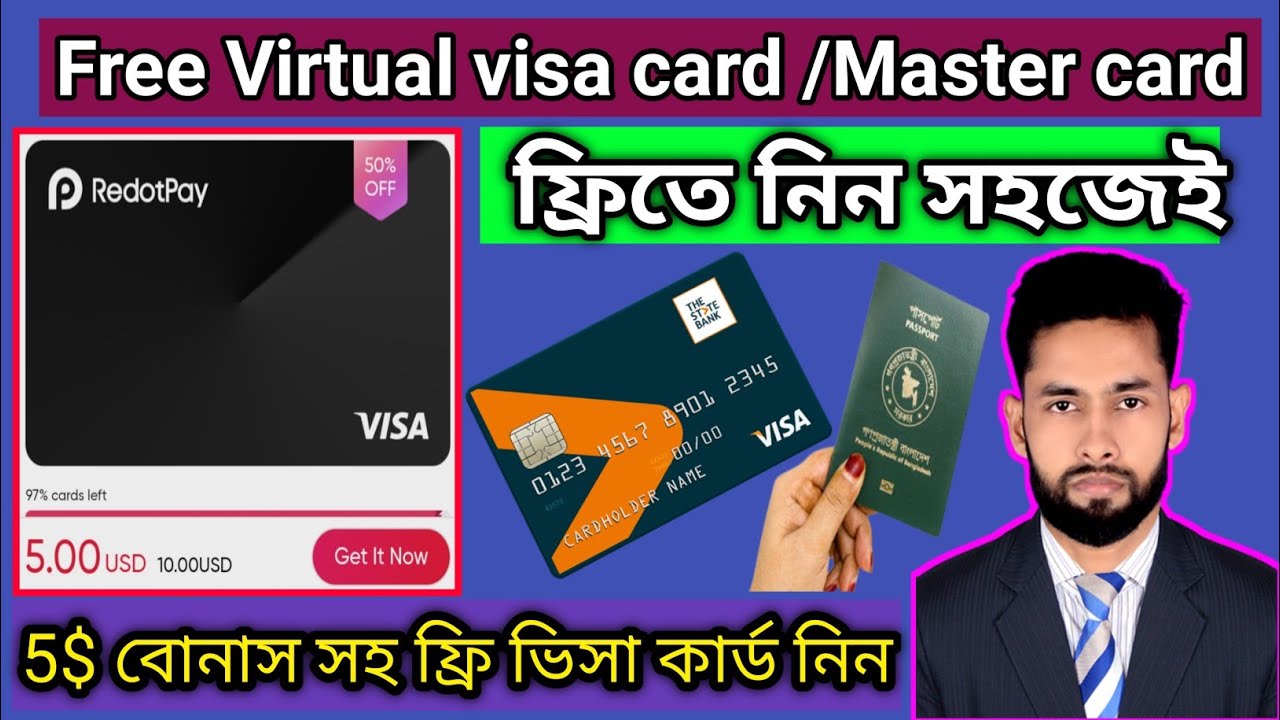 Free Virtual Visa Card Bangladesh | Without Passport | RedotPay Card ...