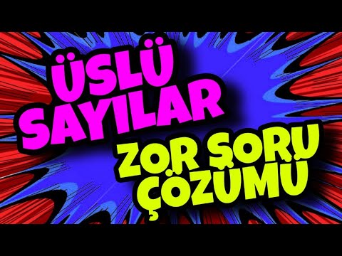 Kpss Matematik ÜSLÜ SAYILAR ZOR SORU ÇÖZÜMÜ  TYT AYT