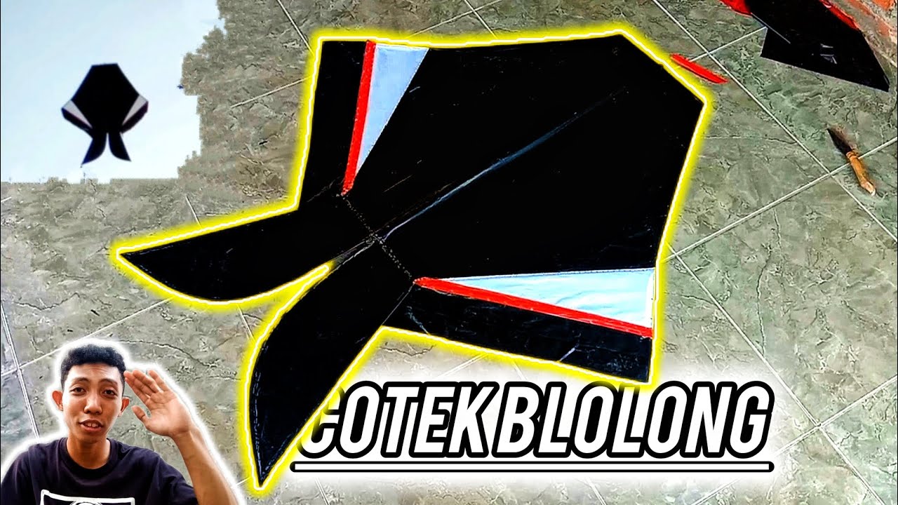 PALING SIMPEL⁉️Cara Membuat Layangan Cotek Blolong Langsung Mengudara ...