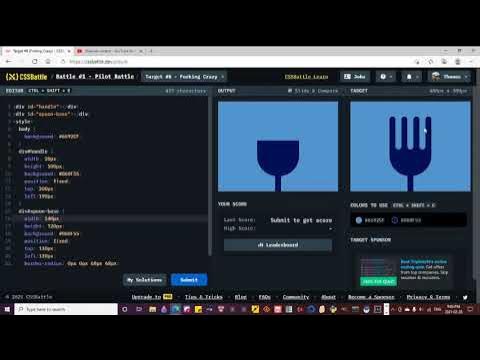 CSS Battle #1 Pilot Battle Target #8 (Forking Crazy) - YouTube