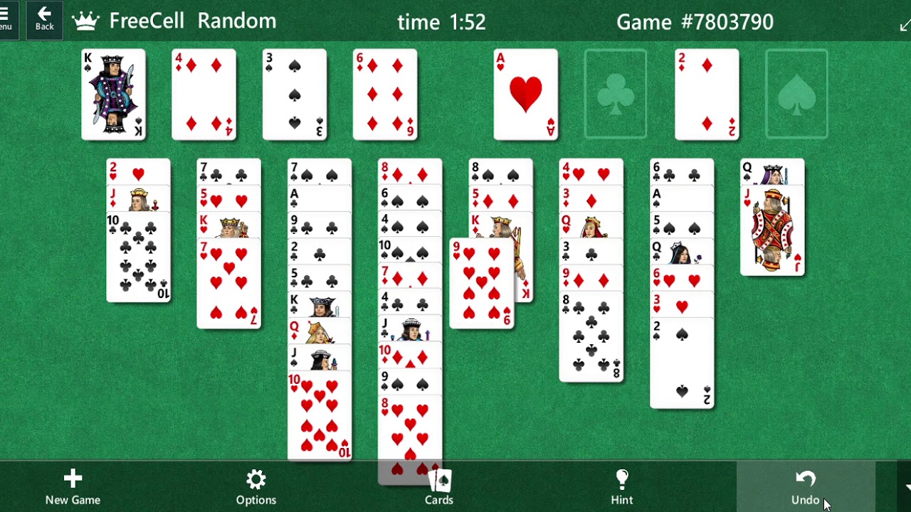 Freecell (playing card game) || Freecell solitaire - YouTube