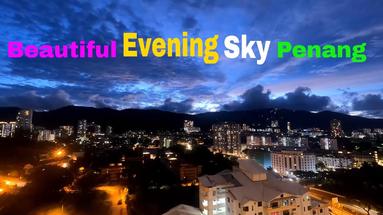 Beautiful evening cloud and blue sky at Gelugor Penang | Landscape of ...