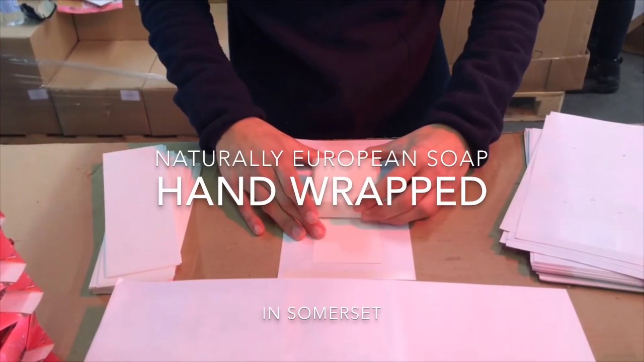 Naturally European Hand Wrapped Soap - YouTube