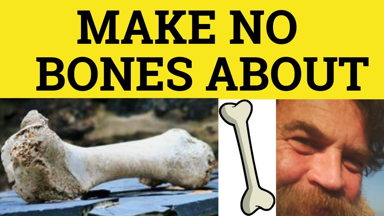  Make No Bones About Idioms Make No Bones About Meaning Make No