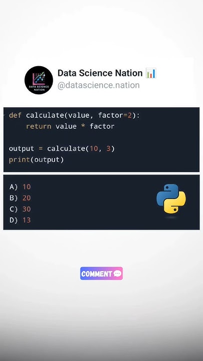 Comment The Correct Answer Datascience Python Pythonprogramming Dataanalytics