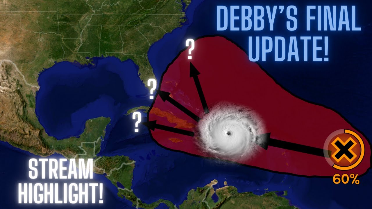 Final Look At Hurricane Debby! Full Pat's Path Predictor Stream ...