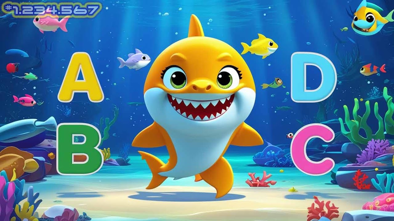Baby Shark Learns Alphabet ABCD | ABC Song 18 | Nursery Rhymes ...