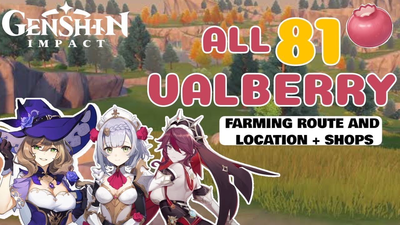 Valberry Location and Farming Route (Lisa, Noelle and Rosaria Ascension ...