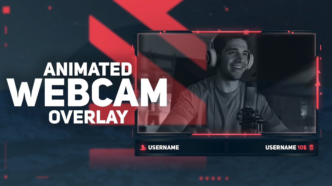 Valo Twitch Webcam Overlay | Animated Future Glitch Frame for Valorant ...
