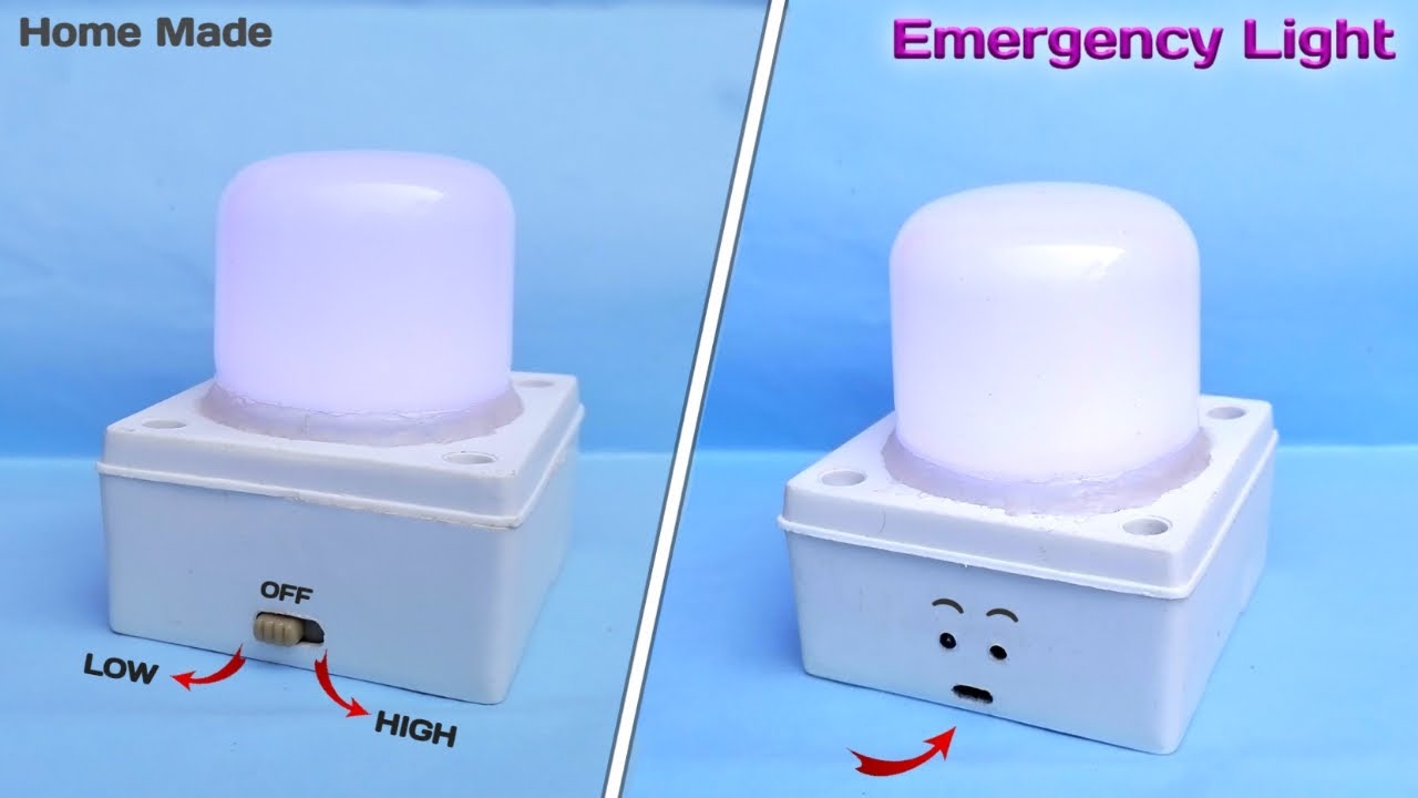 How to Make Emergency LED Light at Home | Emergency Light Diy ...