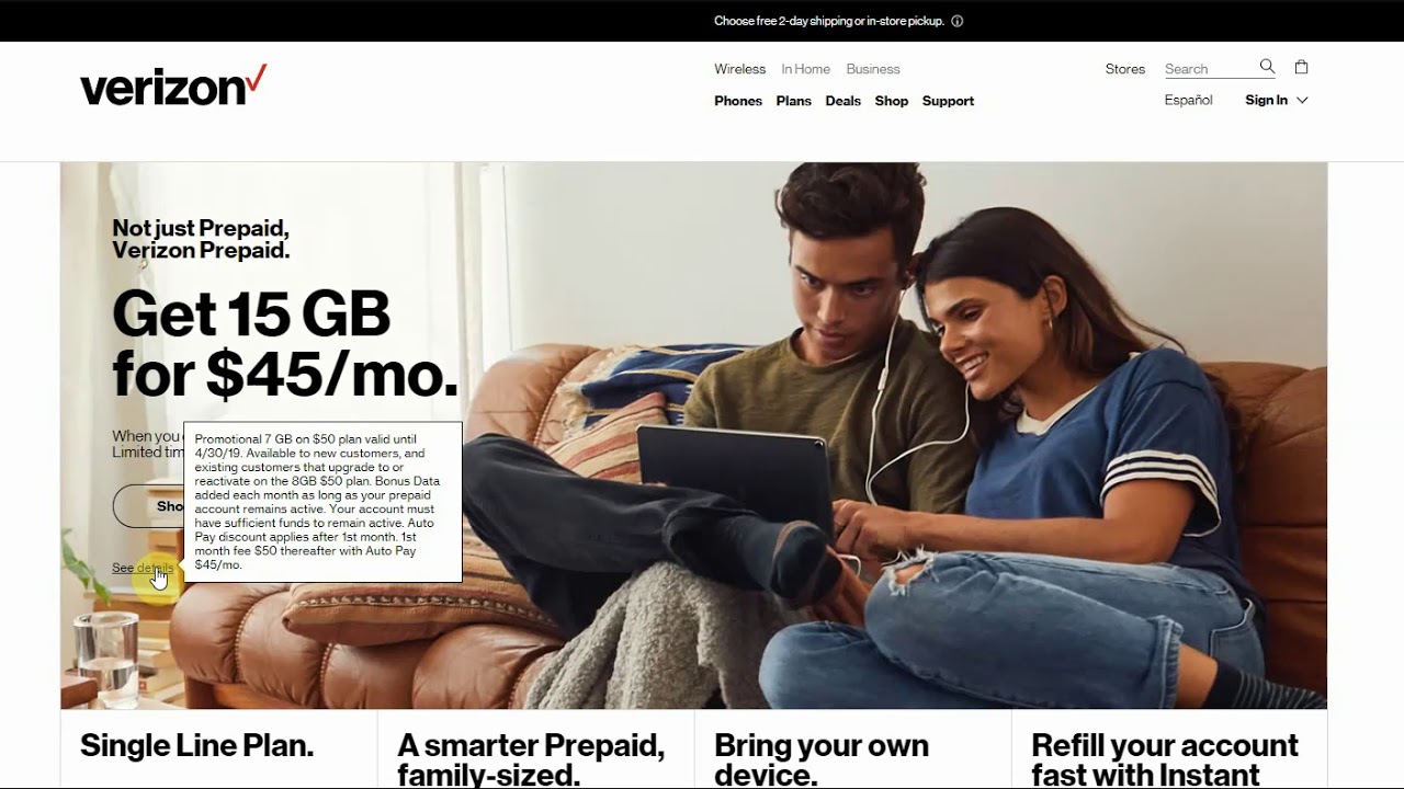 Get 15GB for $45 on Verizon Prepaid With Auto Pay - YouTube