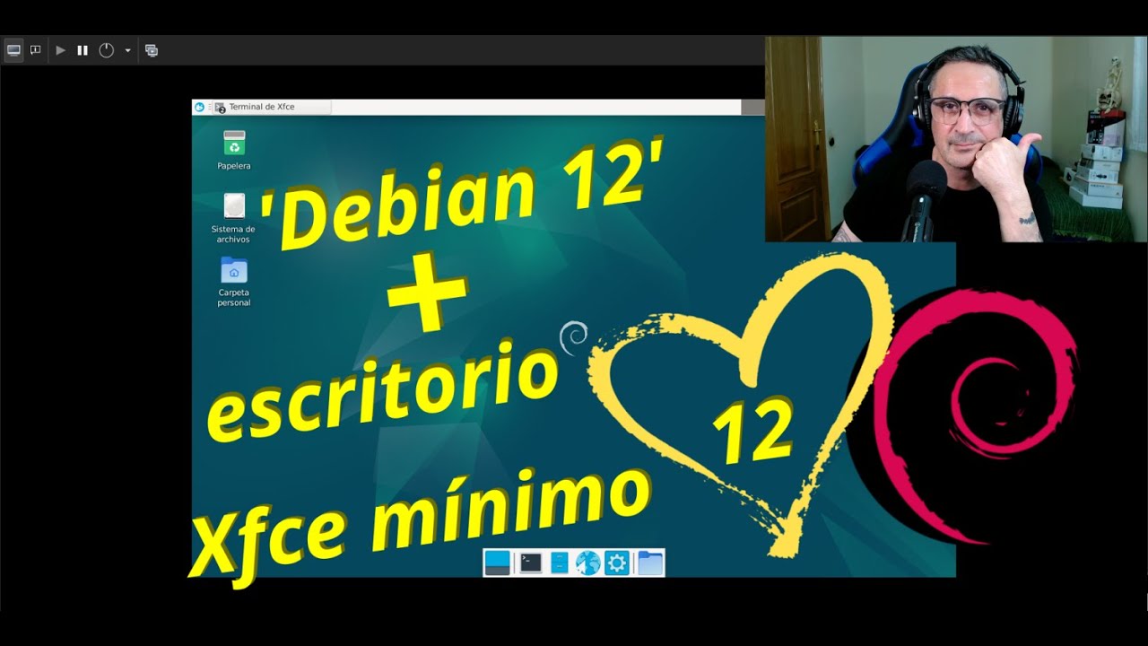 Instalación 'Debian 12' + escritorio Xfce mínimo. - YouTube