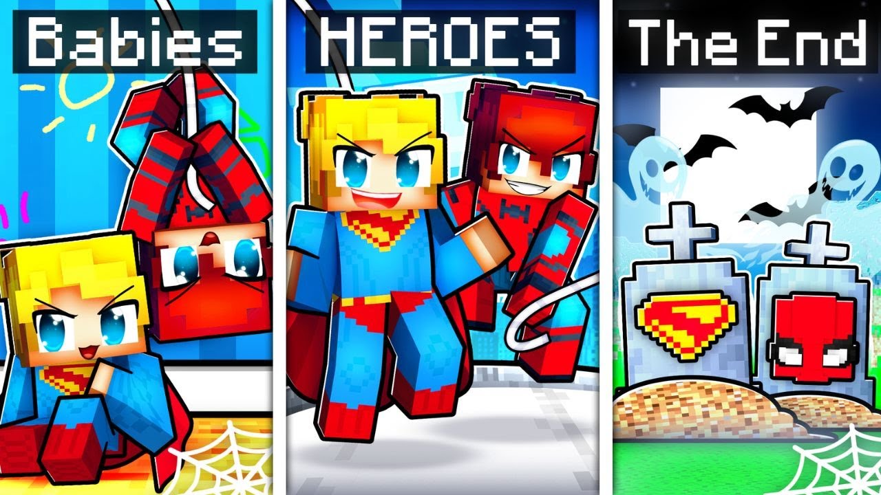 Birth to Death of a SUPERHERO in Minecraft - YouTube