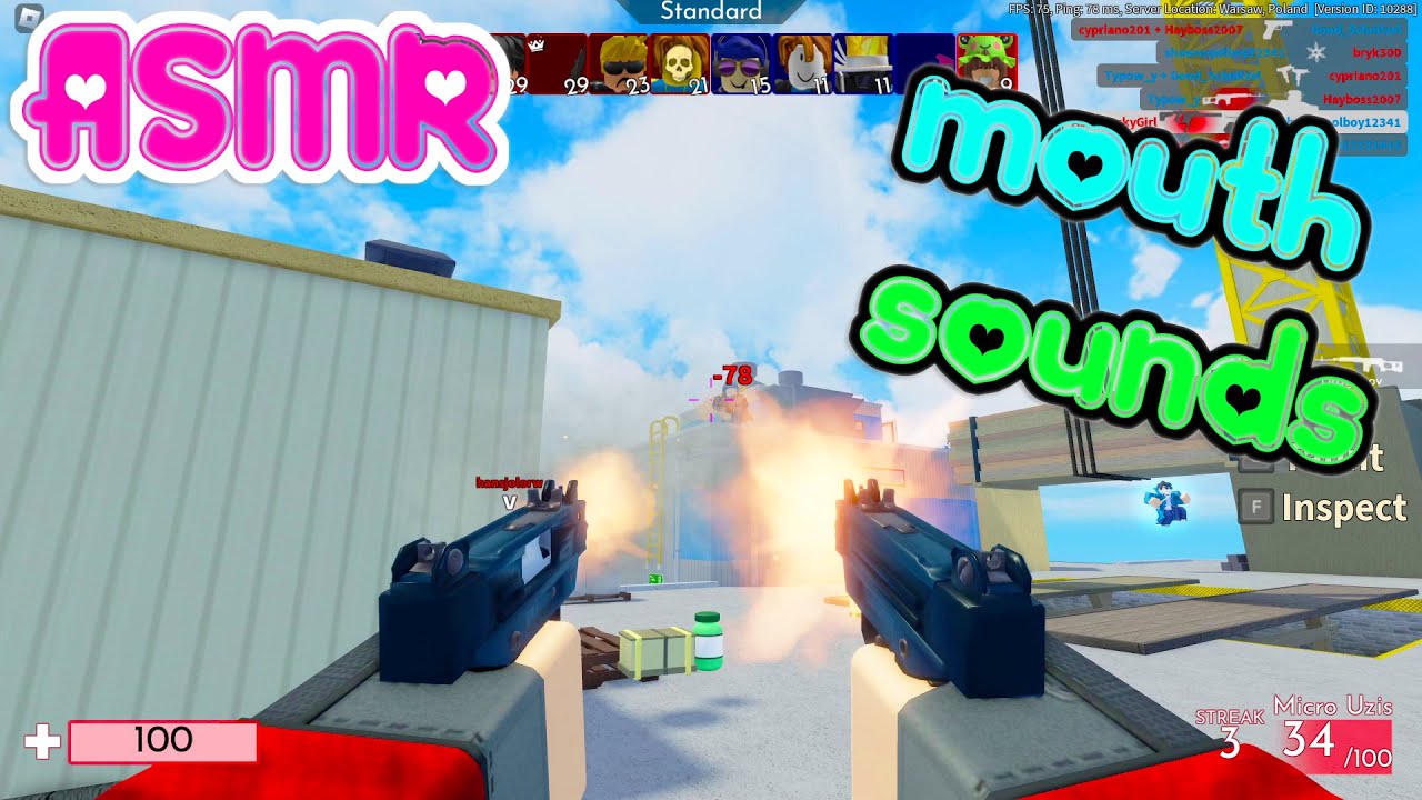 ASMR Roblox 🍀 Arsenal Relaxing Gameplay Tingly Mouth Sounds 💤 - YouTube