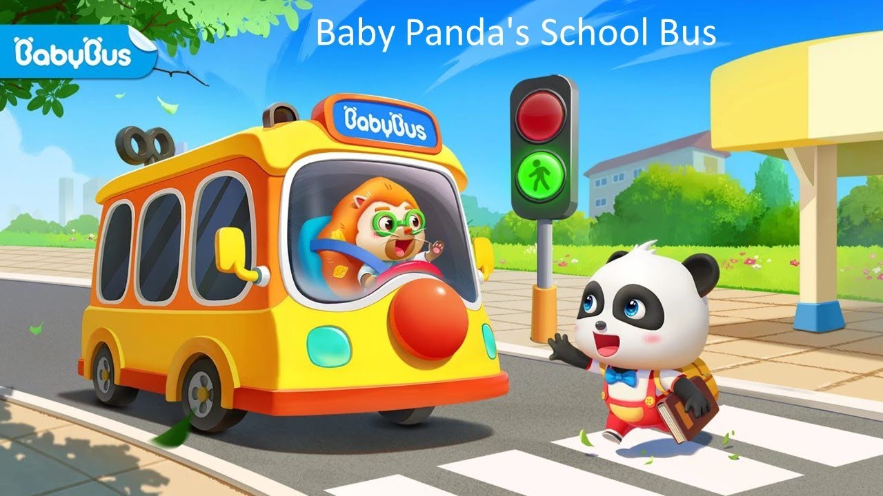 Baby Panda's School Bus | Baby Bus | Babybus Cartoon | Little Panda ...