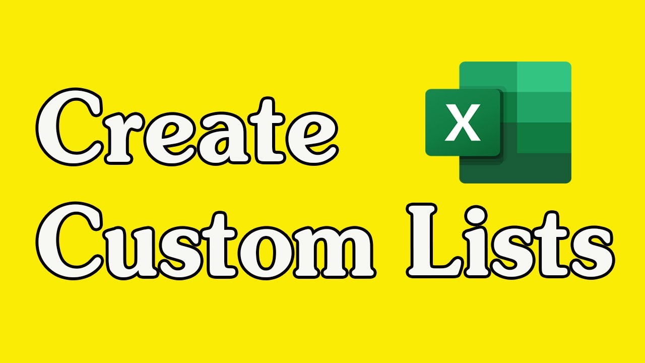 How To Create Custom Lists In Excel Youtube 0970