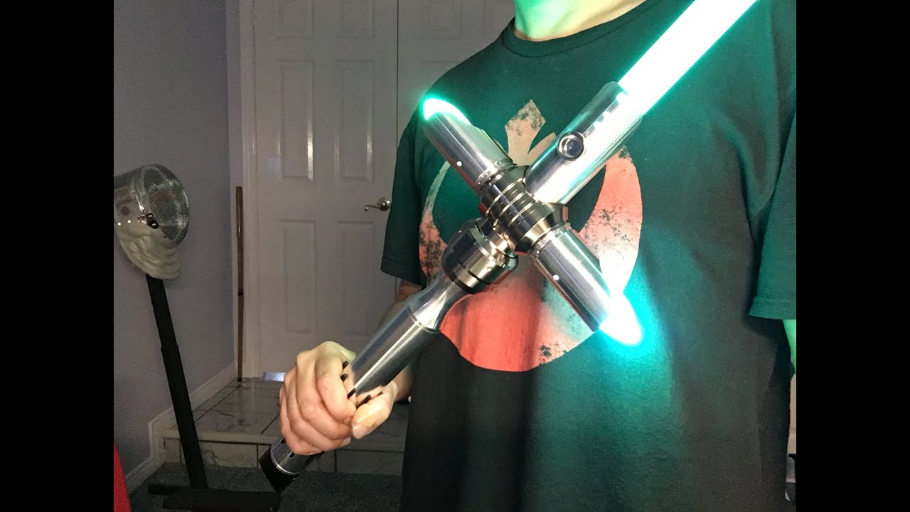 Ultrasabers Crossguard with TCSS MHS v1 and v3-4 LED module - YouTube