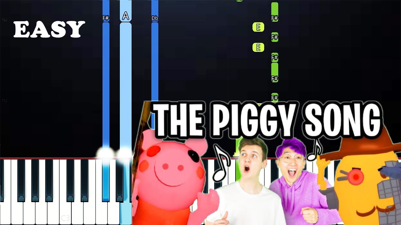 The Ultimate Roblox Piggy Song - Lanky Box (EASY Piano Tutorial) - YouTube