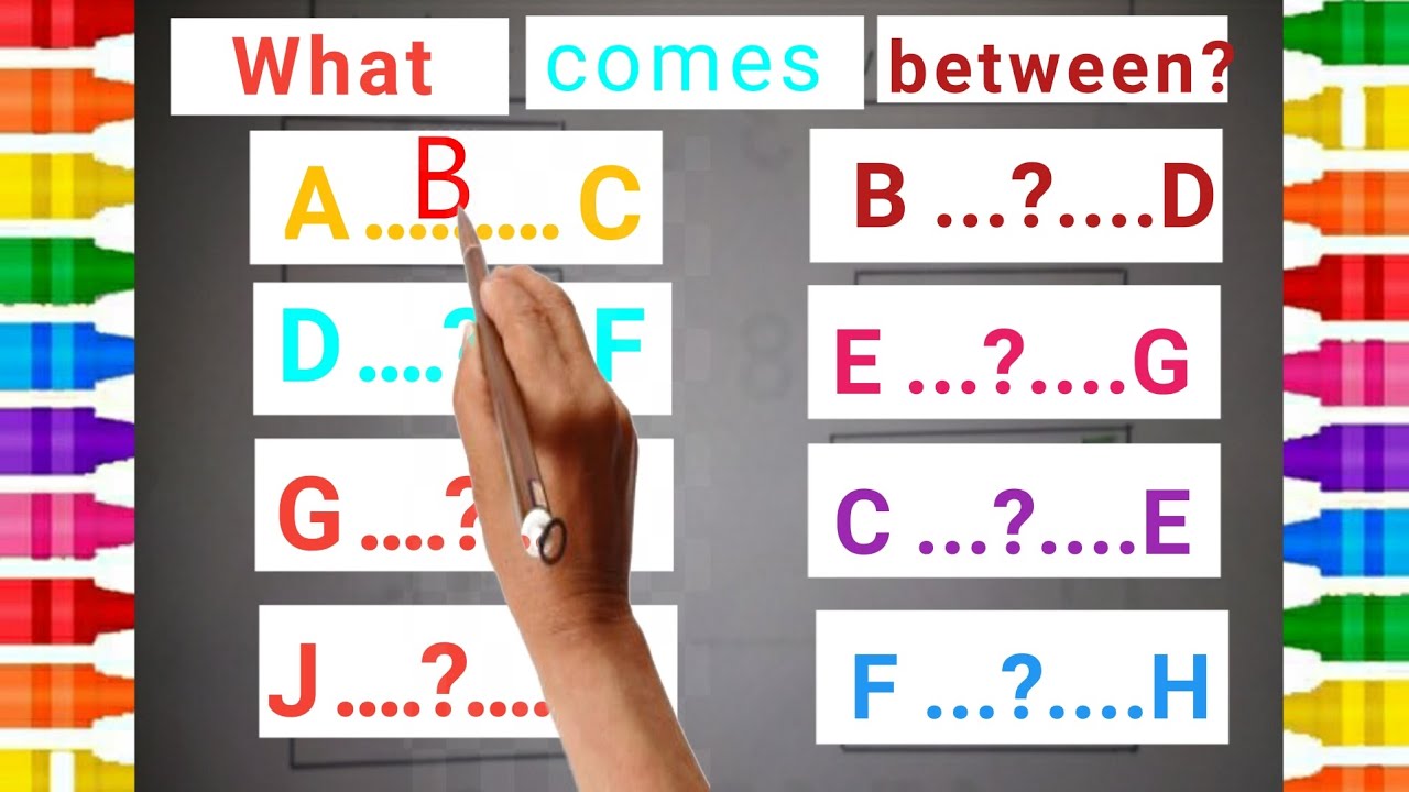 What Comes Between ? | Missing Letters | abc | tik tik kids - YouTube