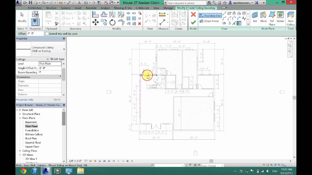 How to Add a Ceiling in Revit Architecture - YouTube