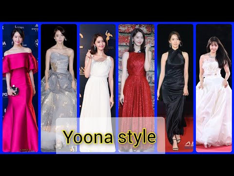 Korean celebrity Yoona designer gown style design #fashiontrends #fashion #glamour