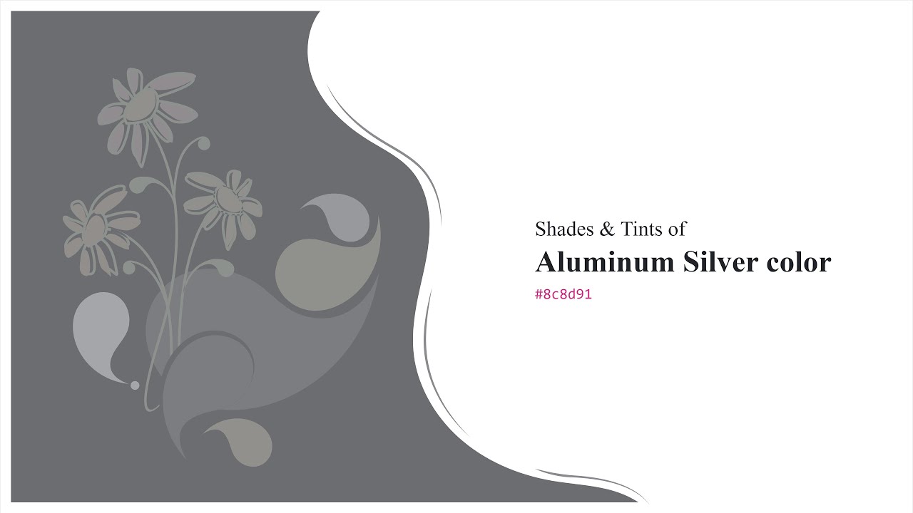 Shades & Tints of Aluminum Silver color #8c8d91 A Warm Grey color ...