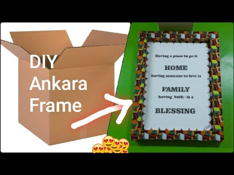 DIY Ankara Frame Wall Hanging. How To Make a Frame With Cardboard and ...