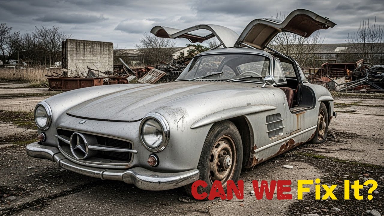 1955 Silver Mercedes-Benz 300SL Gullwing - YouTube