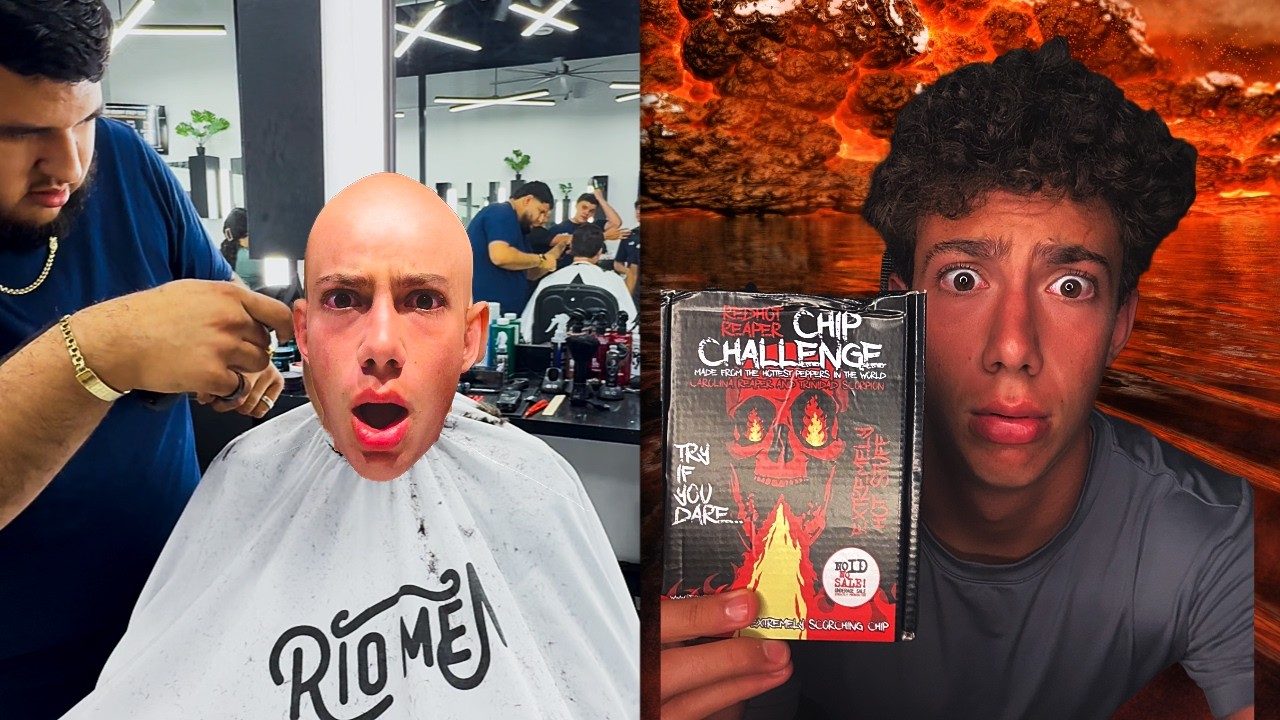 Go Bald Or Do The One Chip Challenge - YouTube