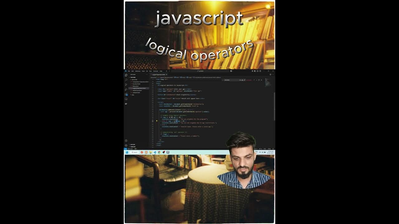 javascript Logical Operators #javascript #logicaloperators - YouTube