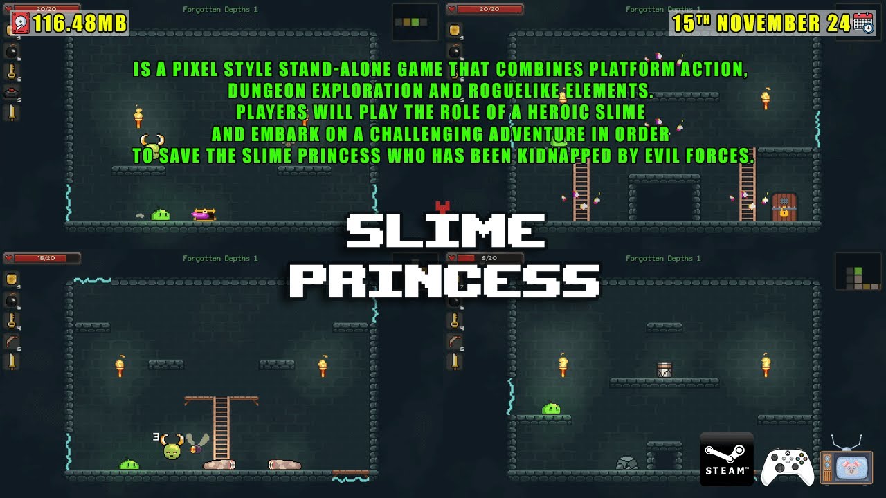 Slime Princess: [PC] - is a pixel style stand-alone game that combines ...