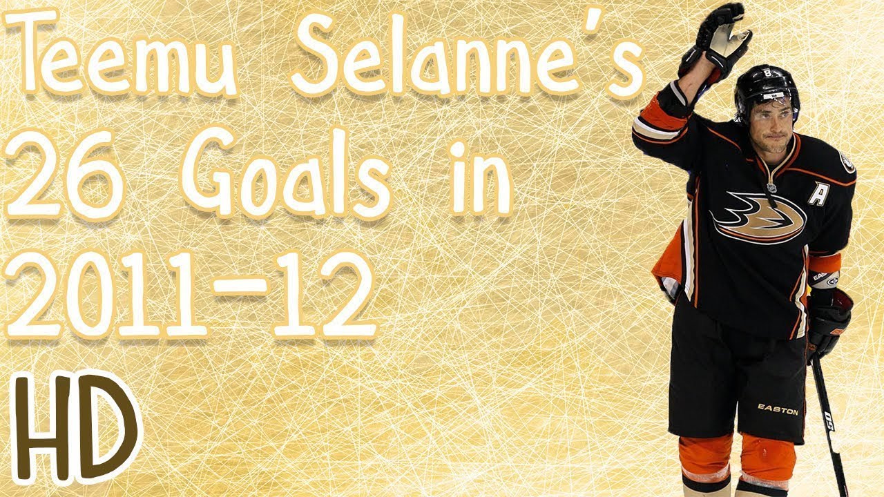Teemu Selanne's 26 Goals in 2011-12 (HD) - YouTube