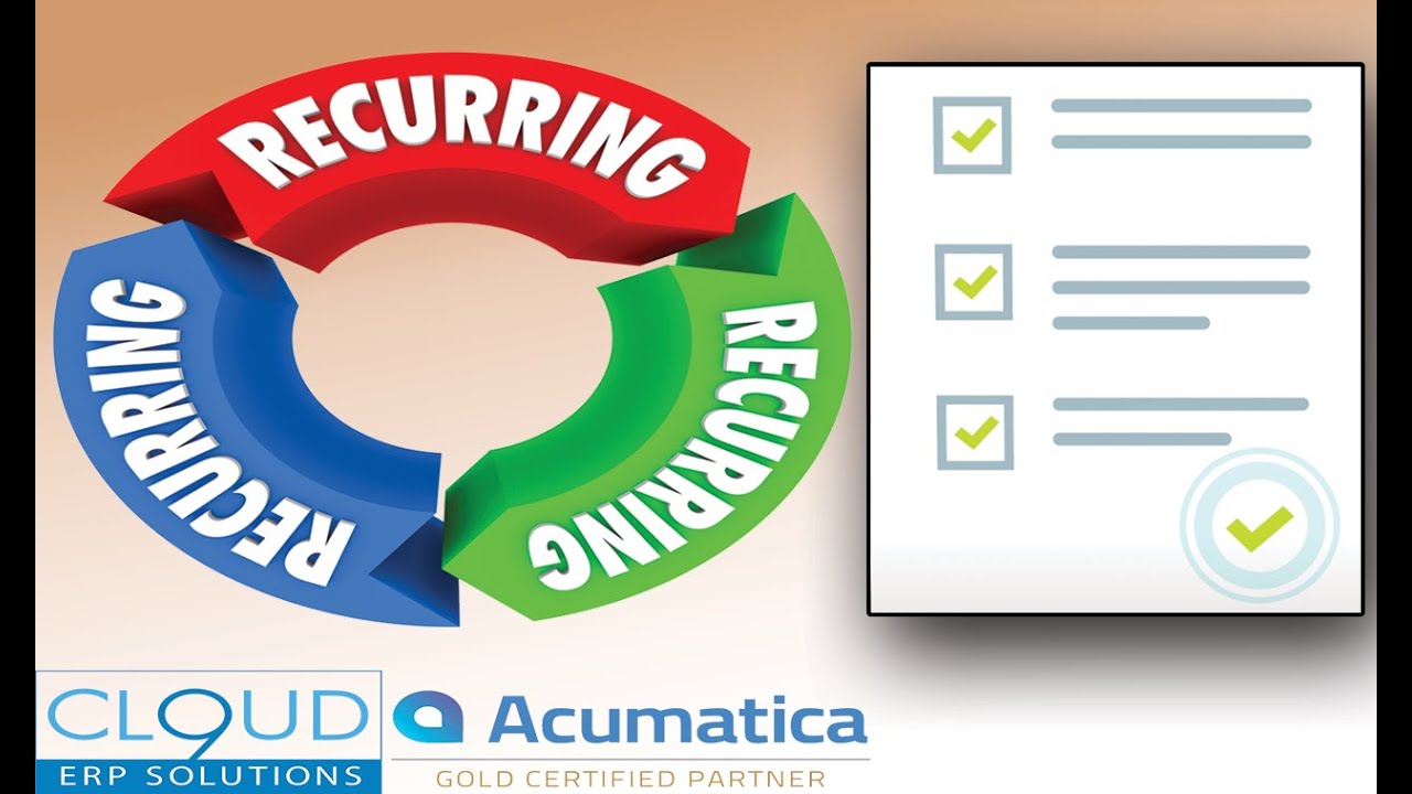 Acumatica - Schedule Recurring Documents - YouTube