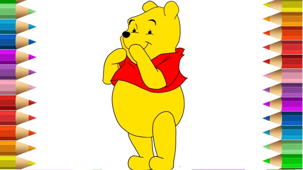 Cartoon drawing l Pooh Drawing l Step by step drawing l Drawing for ...