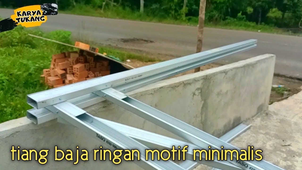 CARA BIKIN TIANG BAJA RINGAN MODEL MINIMALIS DAN KUAT - YouTube