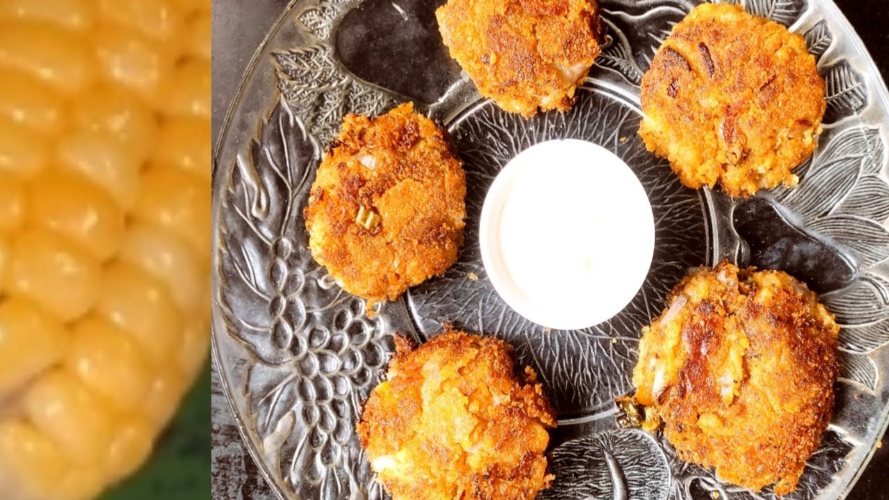 Sweet Corn Patties|corn cheese patties recipe|sweet corn fritters |corn ...