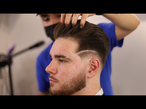 flawless scissor cut with fade. (haircut tutorial) - YouTube